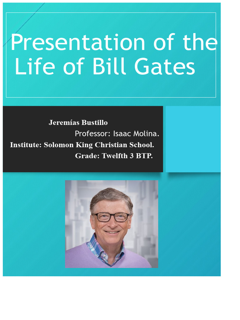 Bill Gates: Microsoft Founder Biography | PDF | Microsoft Windows ...