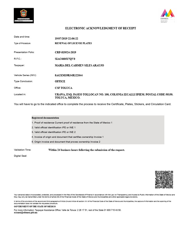 Example of Replacement Acknowledgment | PDF