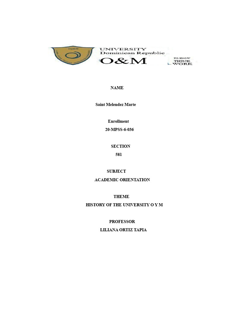 History of O&M University Overview | PDF | Academic Degree | Engineering