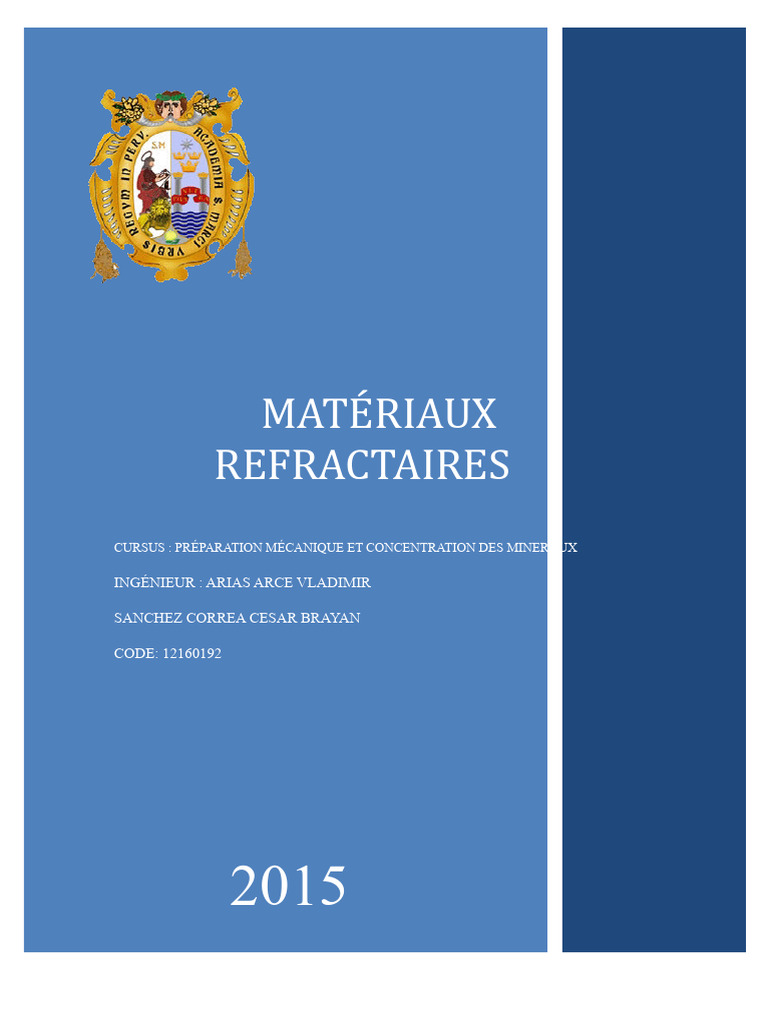 Matériaux Réfractaires en Sidérurgie | PDF | Matériau réfractaire ...