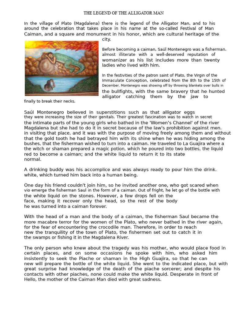 The Legend of The Alligator Man | PDF
