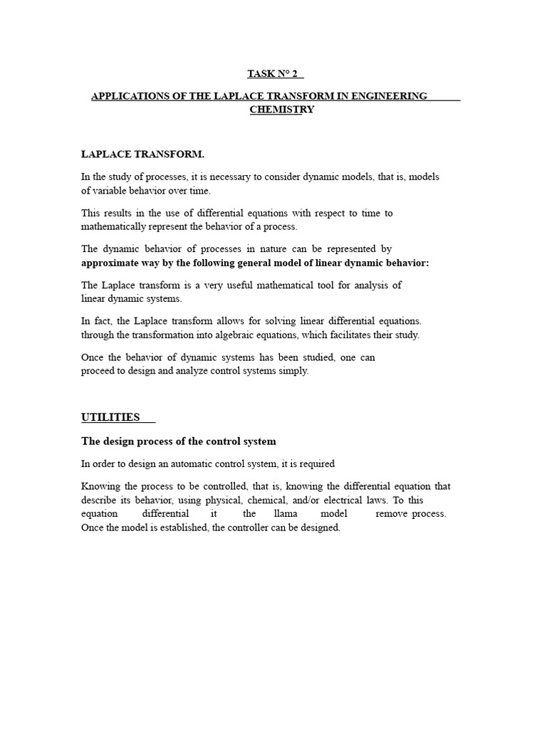 Laplace Transform Applications in Engineering | PDF
