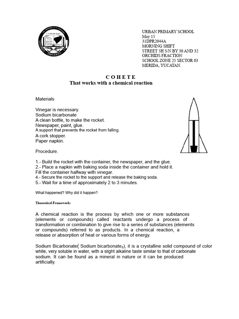 Rocket Science Fair | PDF | Sodium Bicarbonate | Chemistry