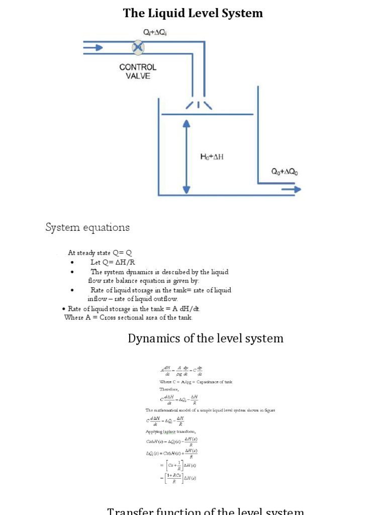 The Liquid Level Control System | PDF | Control Theory | Flow Measurement