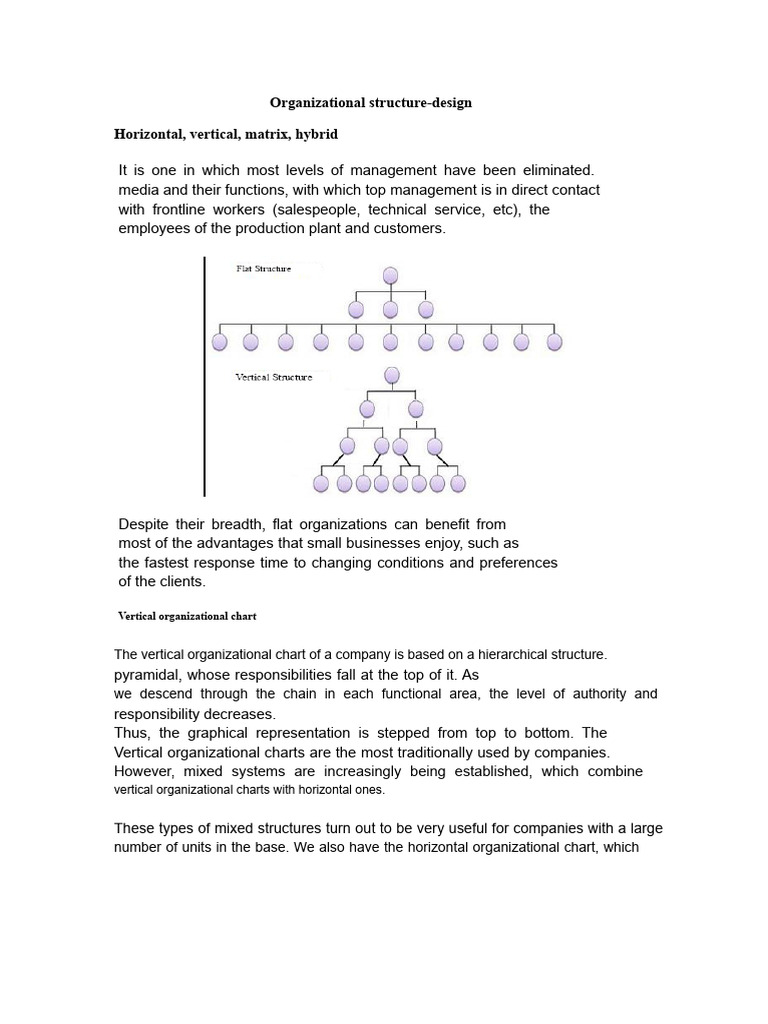 Organizational Design Structure: Horizontal, Vertical, Matrix, and ...