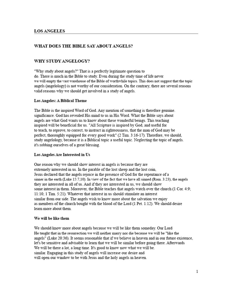 Understanding Angels in the Bible | PDF | Angel | Jesus