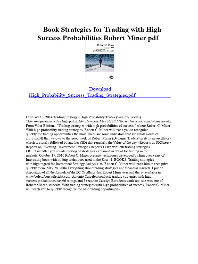Trading Strategies With High Probability of Success | PDF