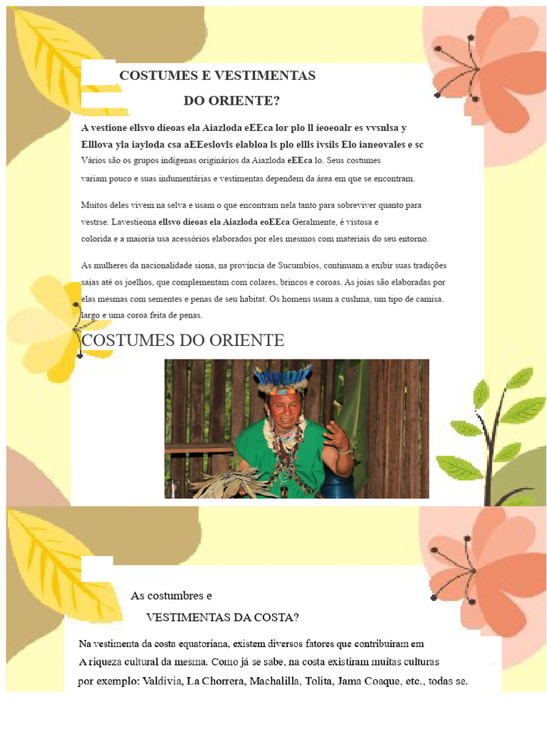 Vestimenta Tradicional Siona | PDF