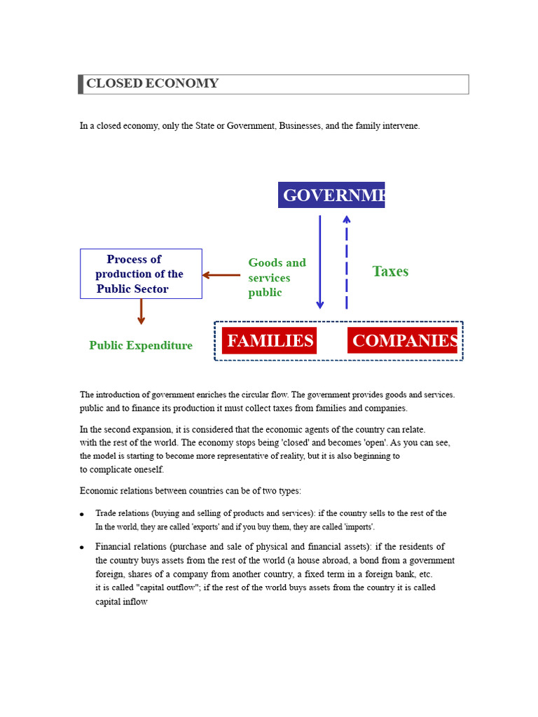 Open Economy, Closed Economy, Economic Instruments | PDF | Fiscal ...