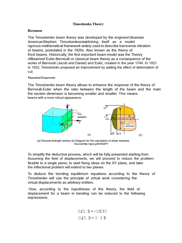 Timoshenko Theory | PDF | Bending | Beam (Structure)