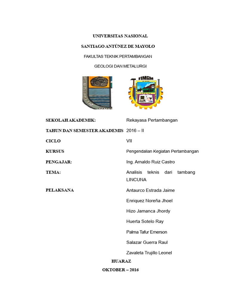 Analisis Teknik Tambang Lincuna | PDF