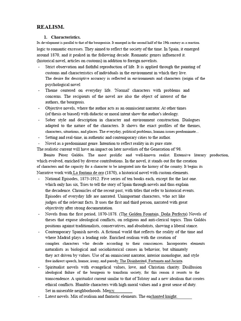 Realism, Naturalism, and Modernism. | PDF | Realism (Arts) | Poetry