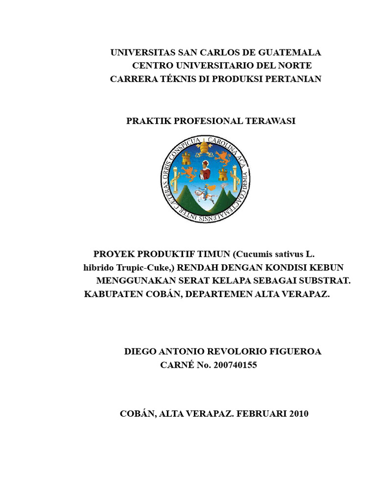 Budidaya Hidroponik Timun di Cobán | PDF