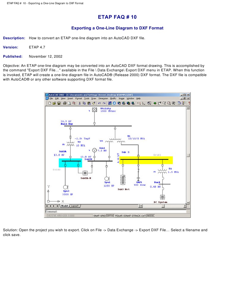 Etap Faq Exporting A Old To DXF | PDF | Auto Cad | Computer File