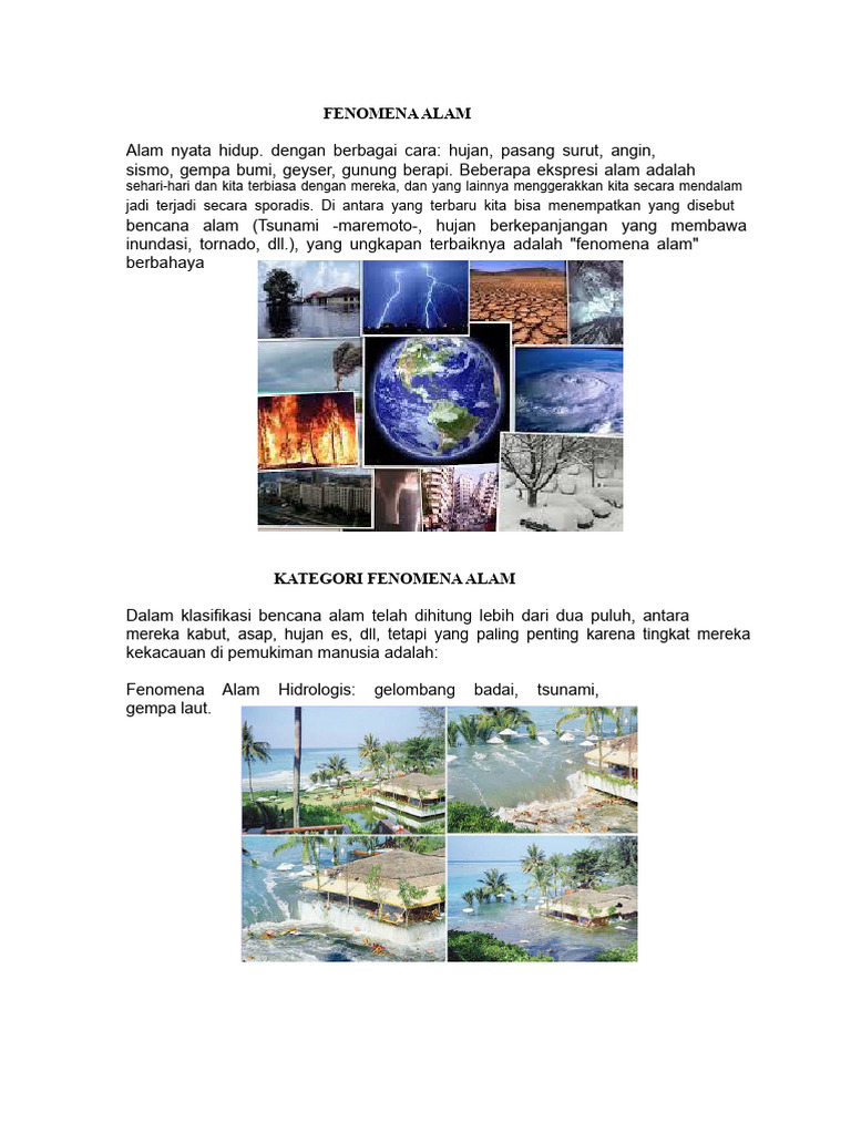 Kategori dan Dampak Fenomena Alam | PDF