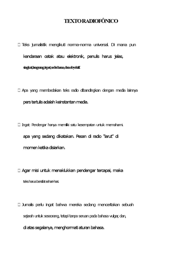 Pelajaran 11 - Teks Radiofonik | PDF
