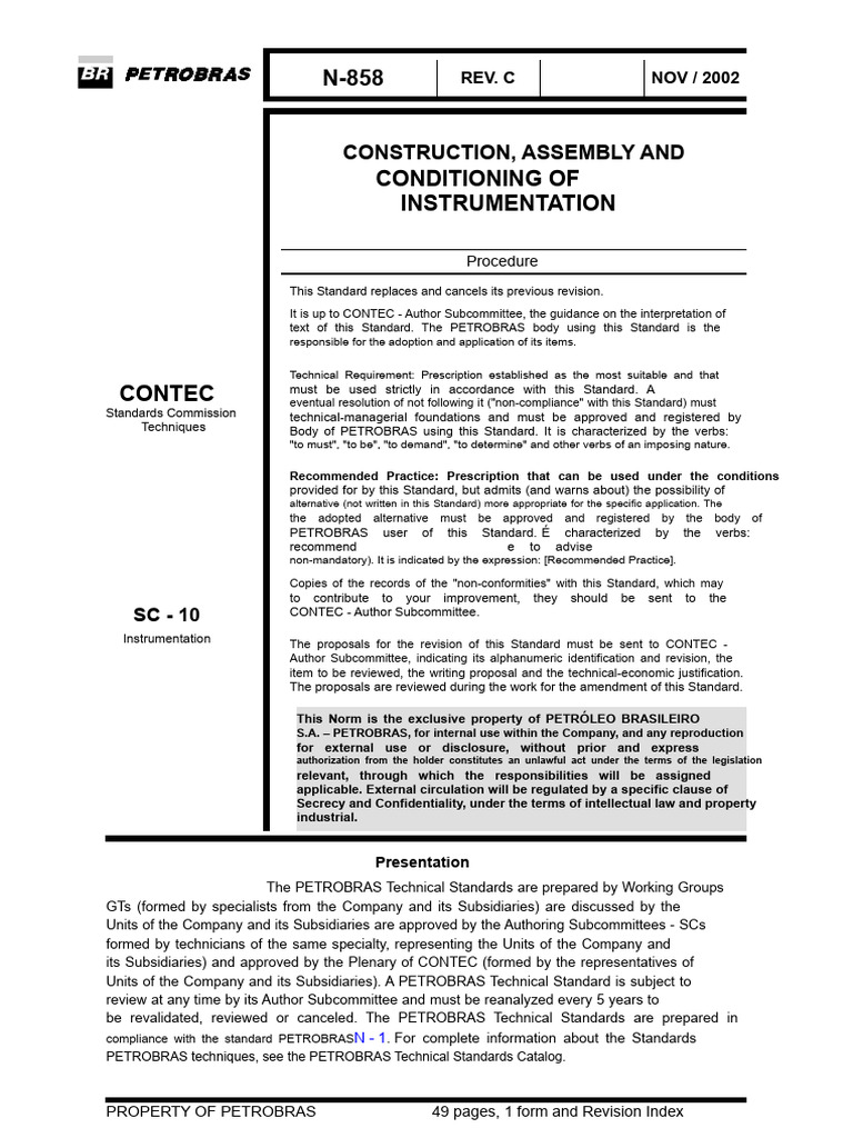 Instrumentation Construction Standards | PDF | Instrumentation ...