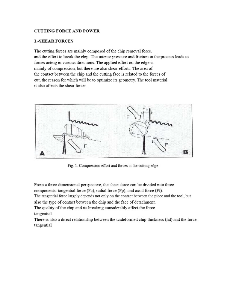 Cutting Forces and Power in Machining | PDF | Strength Of Materials | Force