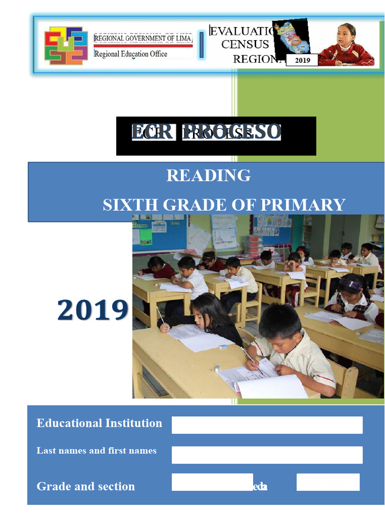 READING 6th GRADE - PRIMARY - ECR PROCESS 2019 | PDF