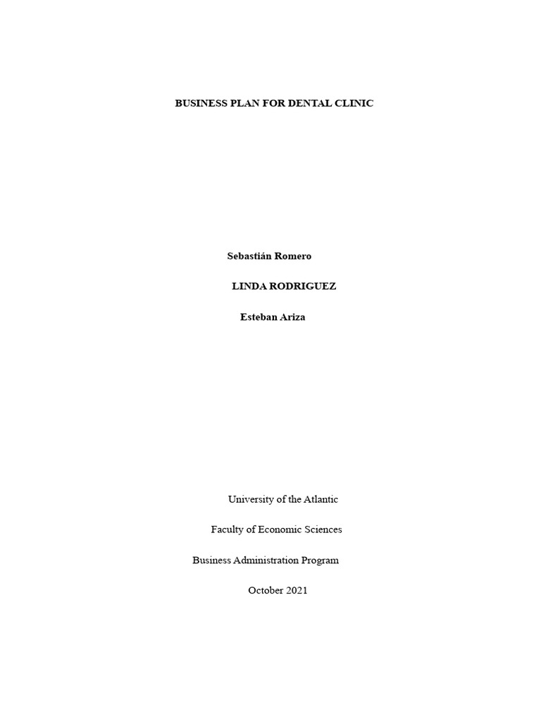 Dental Clinic Business Plan Overview | PDF | Swot Analysis | Central Banks