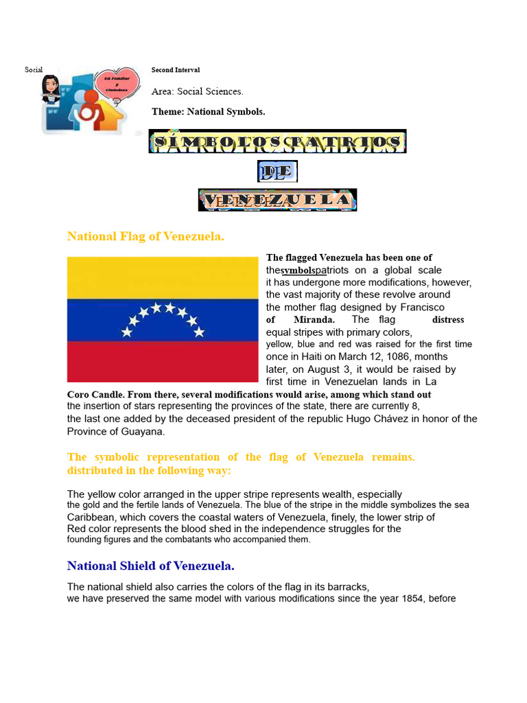National Symbols of Venezuela | PDF | Venezuela