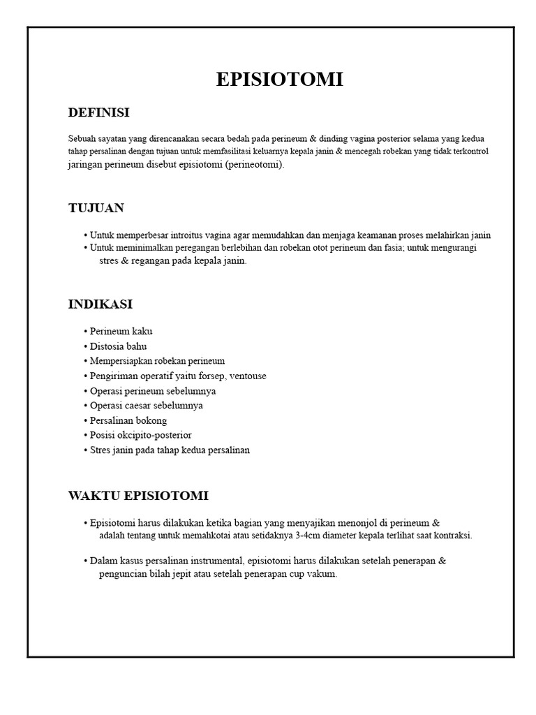 EPISIOTOMI | PDF