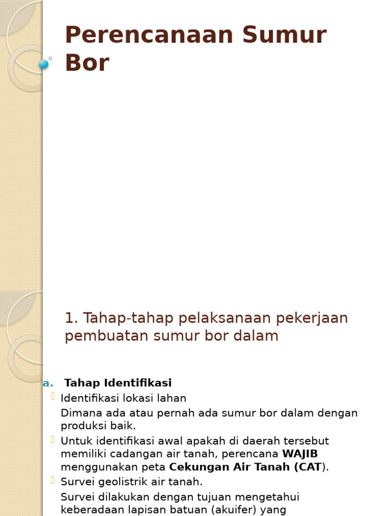 10. Perencanaan Sumur Bor | PDF