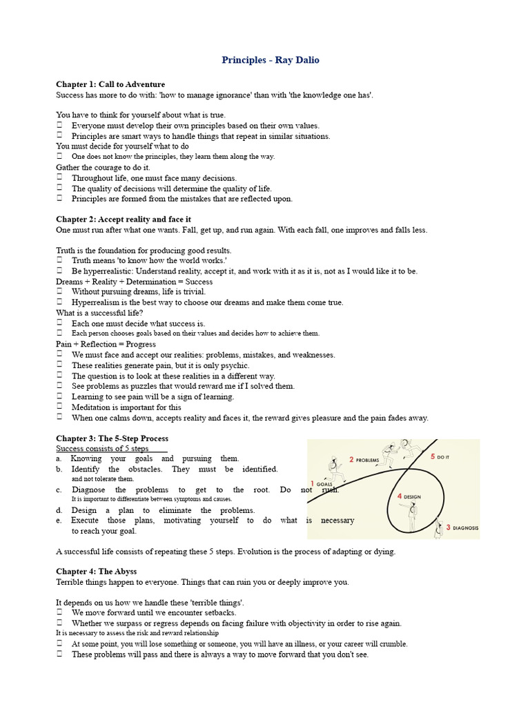 Summary of Ray Dalio's Principles | PDF | Truth | Knowledge