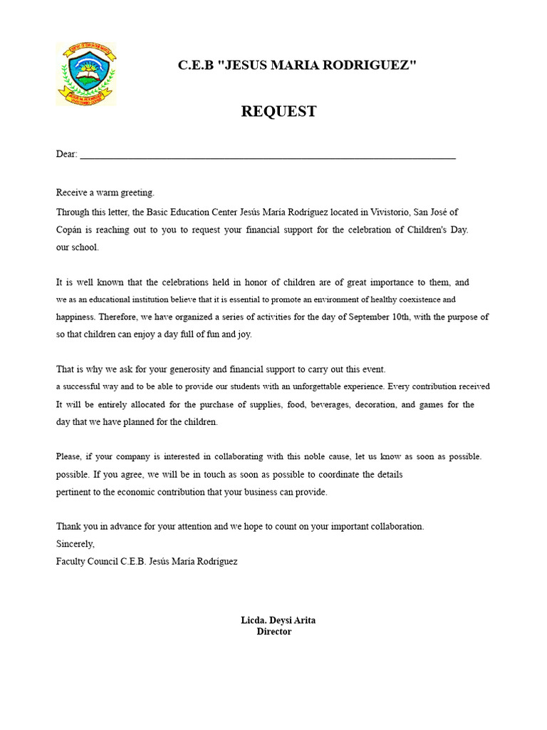 Children's Day Request | PDF