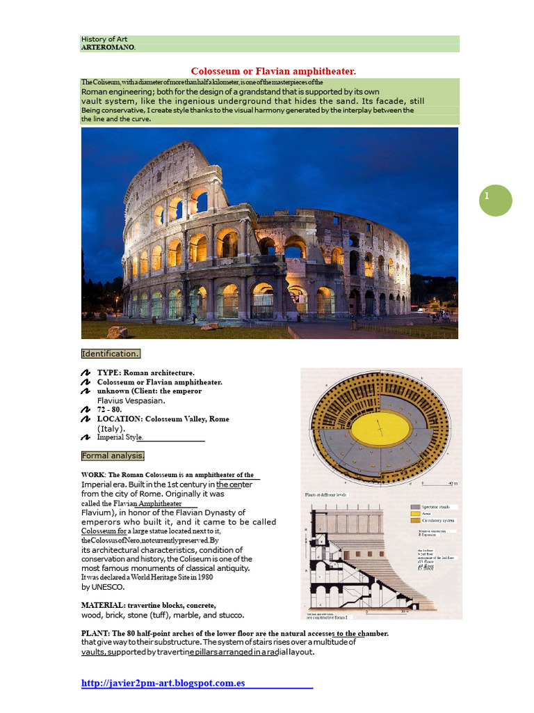Roman Colosseum: Architectural Marvel | PDF