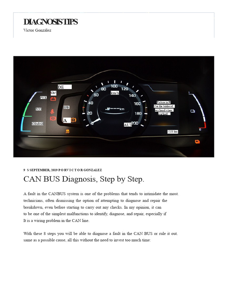 CAN BUS Diagnosis, Step by Step. - Diagnosis Tips | PDF | Resistor ...