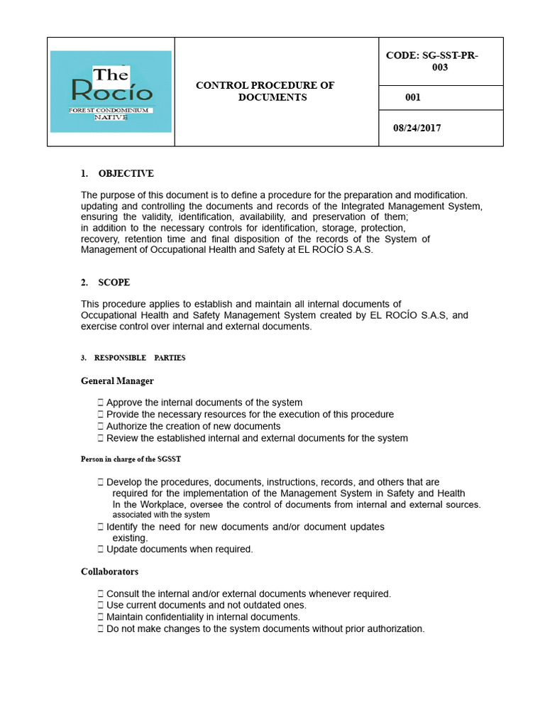 Document Control Procedure | PDF | Specification (Technical Standard) | Information