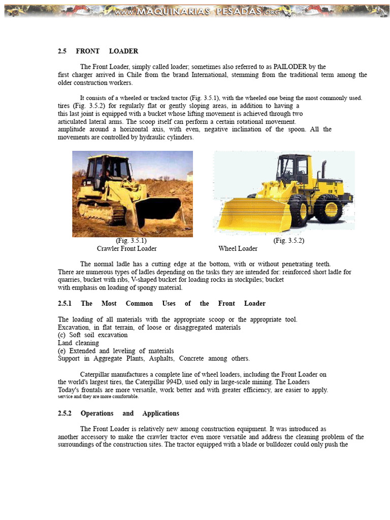 Front Loader: Versatile Construction Tool | PDF | Loader (Equipment ...