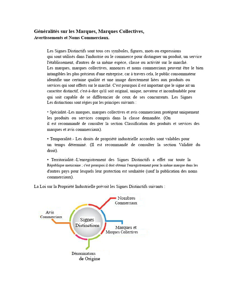 Guide des Signes Distinctifs et Marques | PDF | Nom commercial | Marque