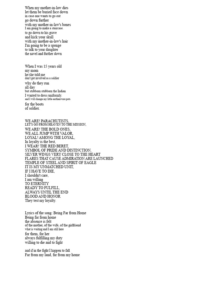 Military Songs | PDF