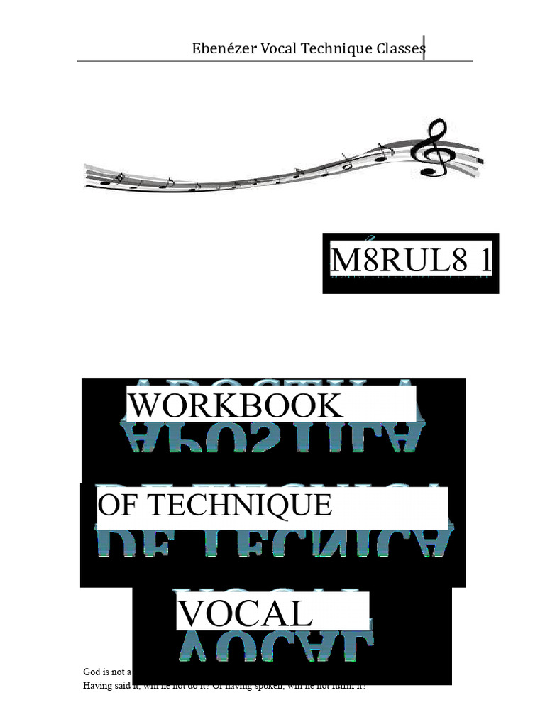 Ebenézer Vocal Technique Overview | PDF | Respiratory Tract | Larynx