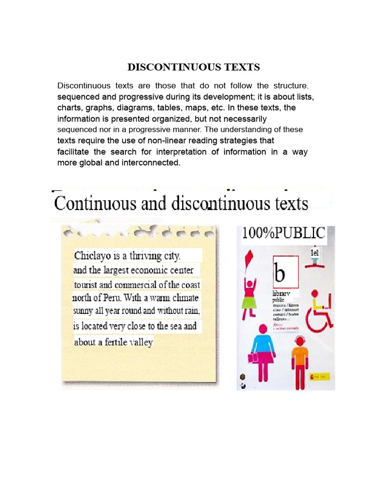 Understanding Discontinuous Texts | PDF | Infographics | Data