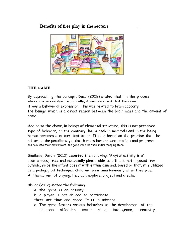 Benefits of Free Play in Sectors | PDF | Creativity | Psychology