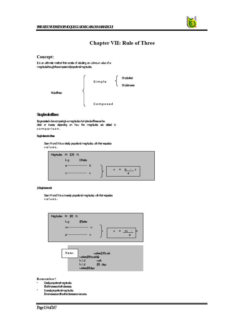 Understanding the Rule of Three in Mathematics | PDF | Arithmetic ...