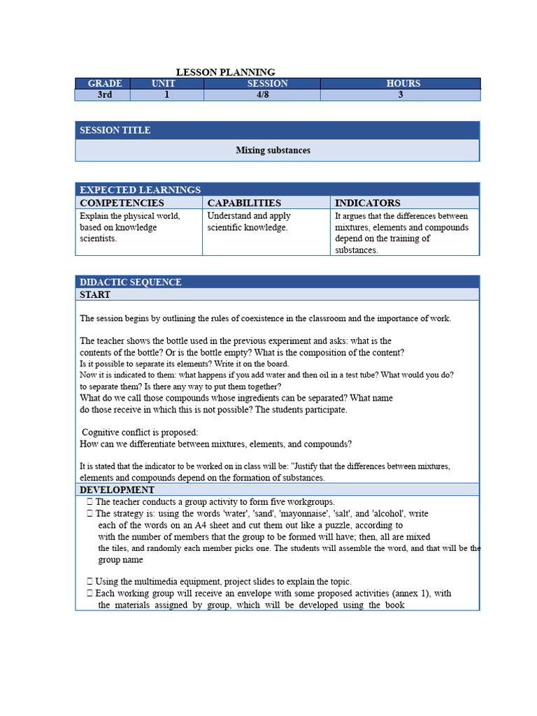 Session4 Minedu | PDF | Mixture | Chemical Substances