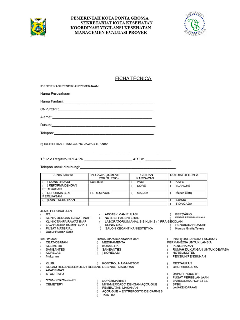 Data Teknis Pengawasan Kesihatan | PDF
