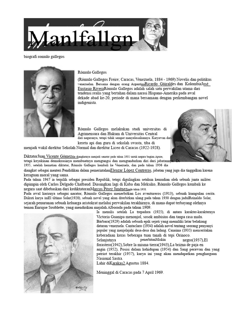 biografi Romulo Gallegos | PDF