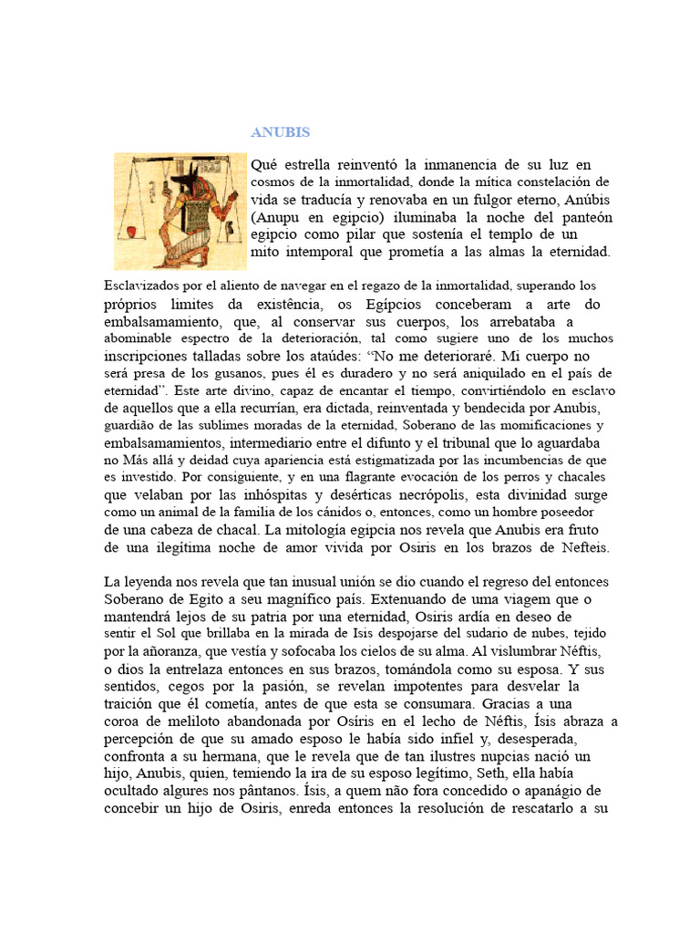 Anubis | PDF | Osiris