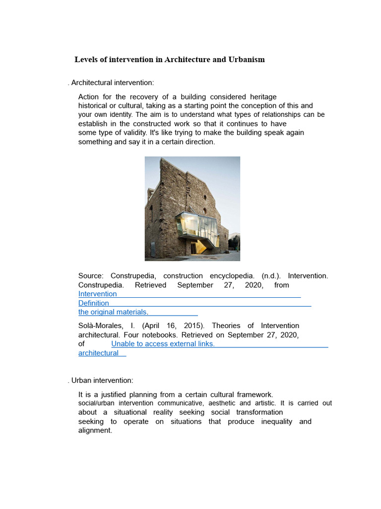 Architectural and Urban Interventions Explained | PDF | Economies ...