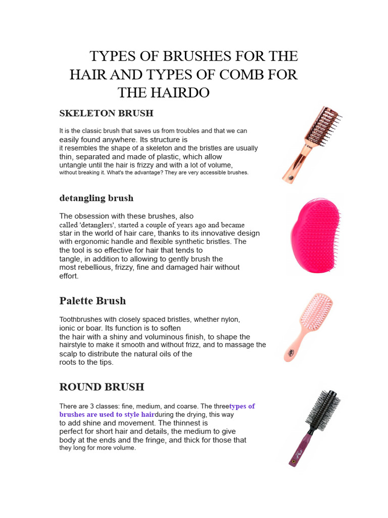 Best Hair Brushes and Combs Explained | PDF | Hairstyle | Hair