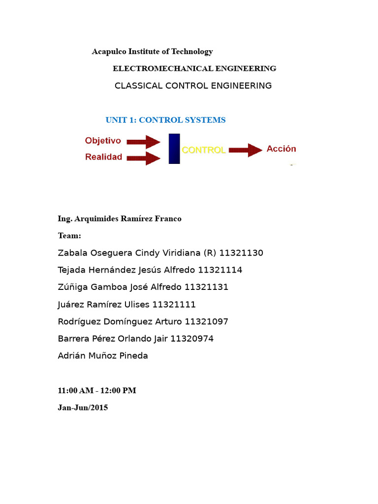 Unit 1 Classical Control Engineering 1 | PDF | Integral | Nonlinear System