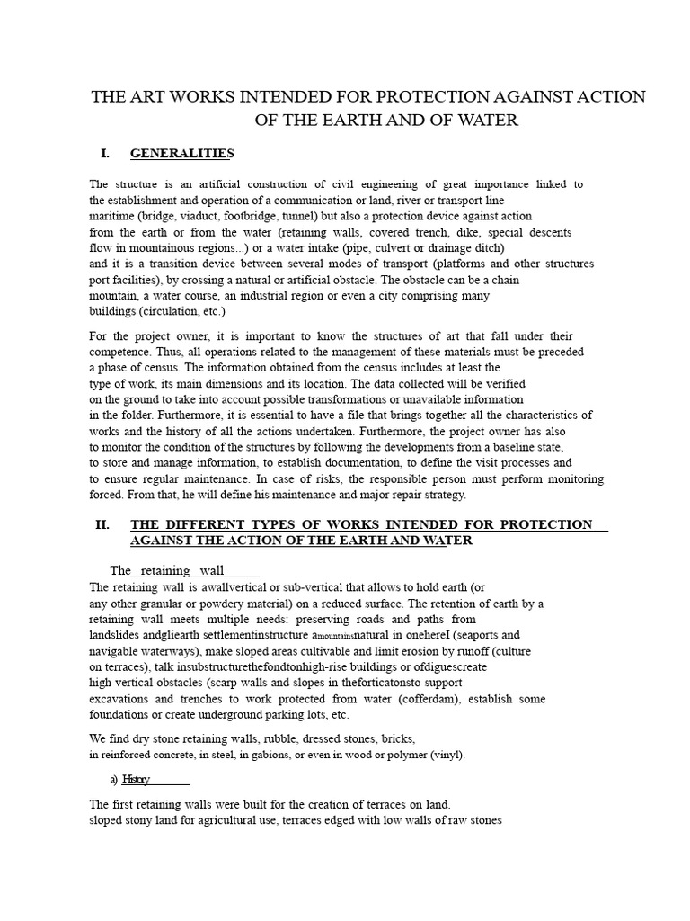 Earth and Water Protection Structures | PDF | Concrete | Drainage