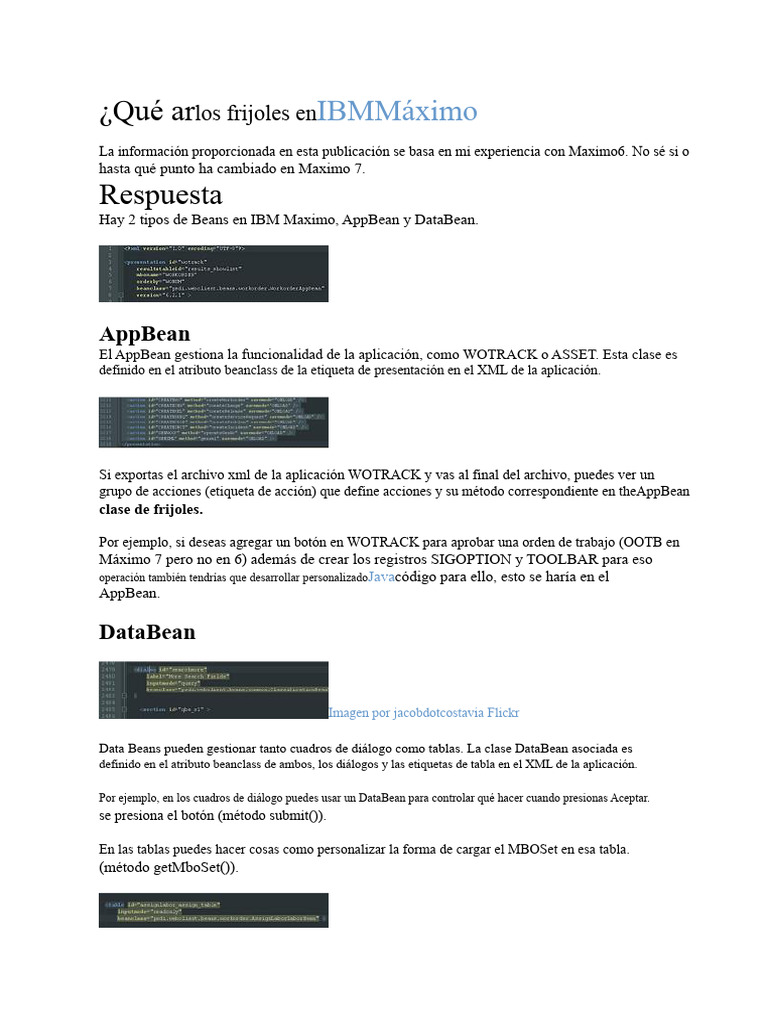 Clase de Bean Ejemplo en Maximo | PDF | Botón (Computación) | Java ...