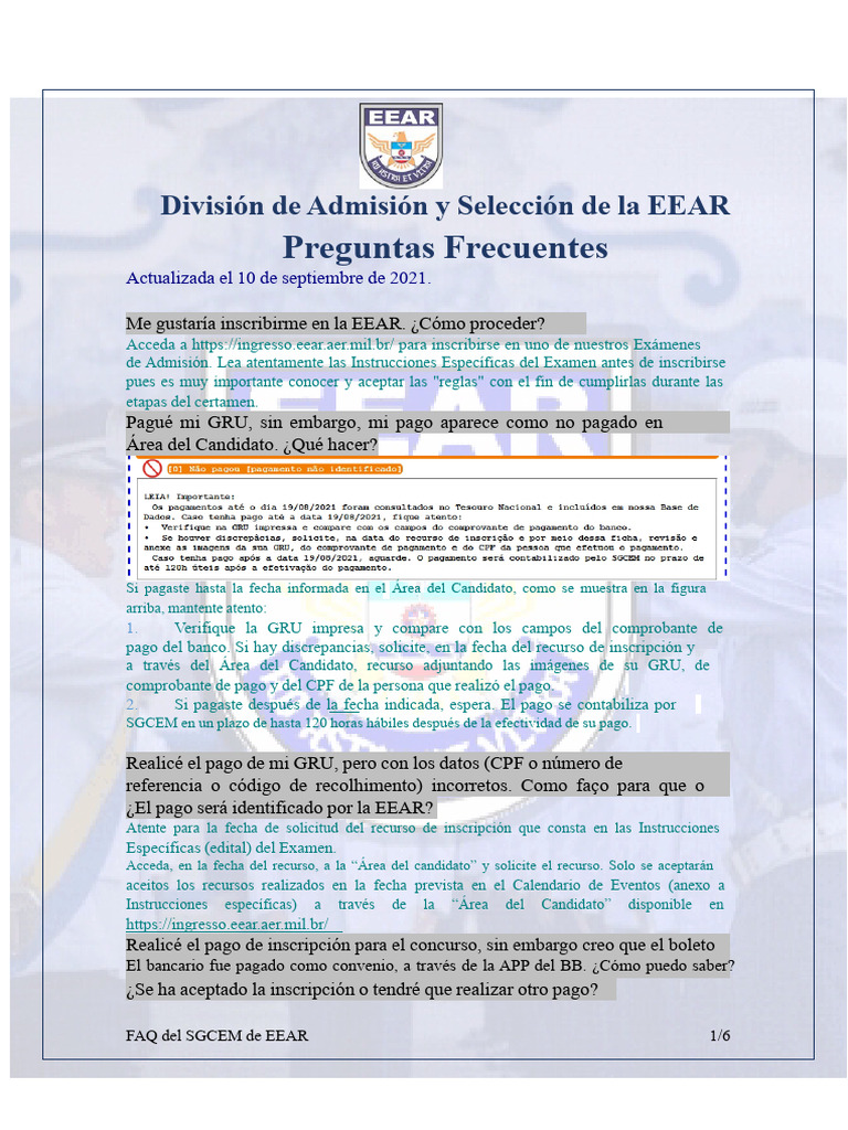 Faq Eear | PDF