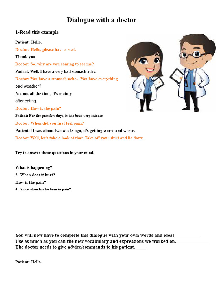 Dialogue With A Doctor | PDF